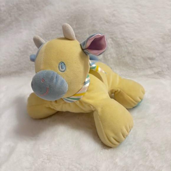 Eden | Toys | Eden Pastel Yellow And Blue Baby Cow Plush Stuffed Animal ...